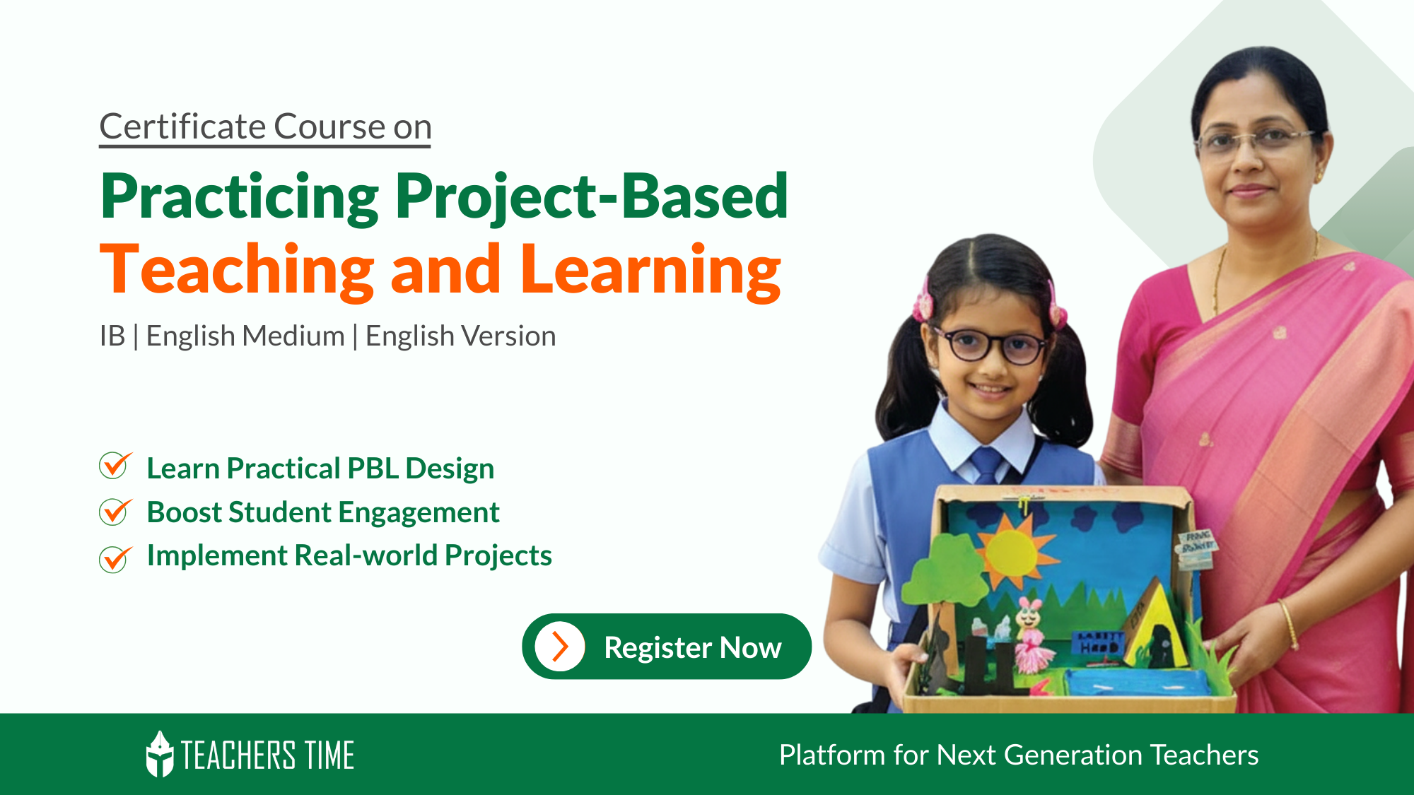 Certificate Course on Project Based Learning – Teachers Time